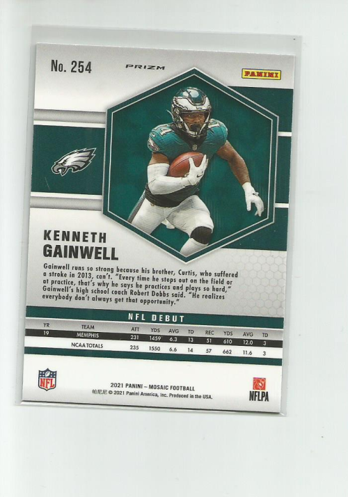 2021 PANINI MOSAIC SILVER #254 KENNETH GAINWELL | eBay