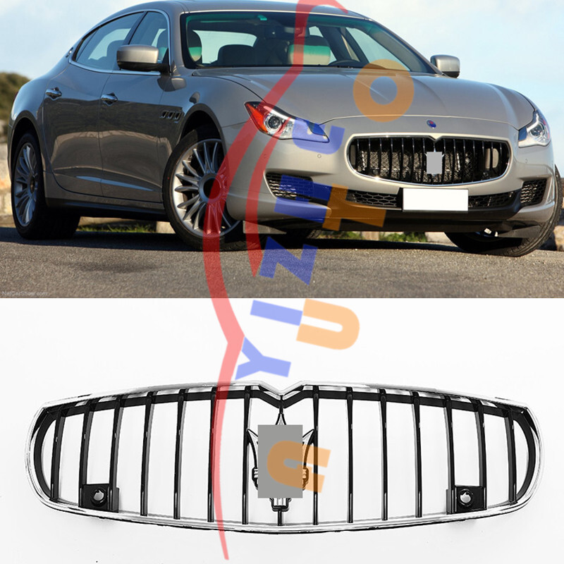 Black Chrome Front Bumper Grille Trim For Maserati Quattroporte 2013 ...