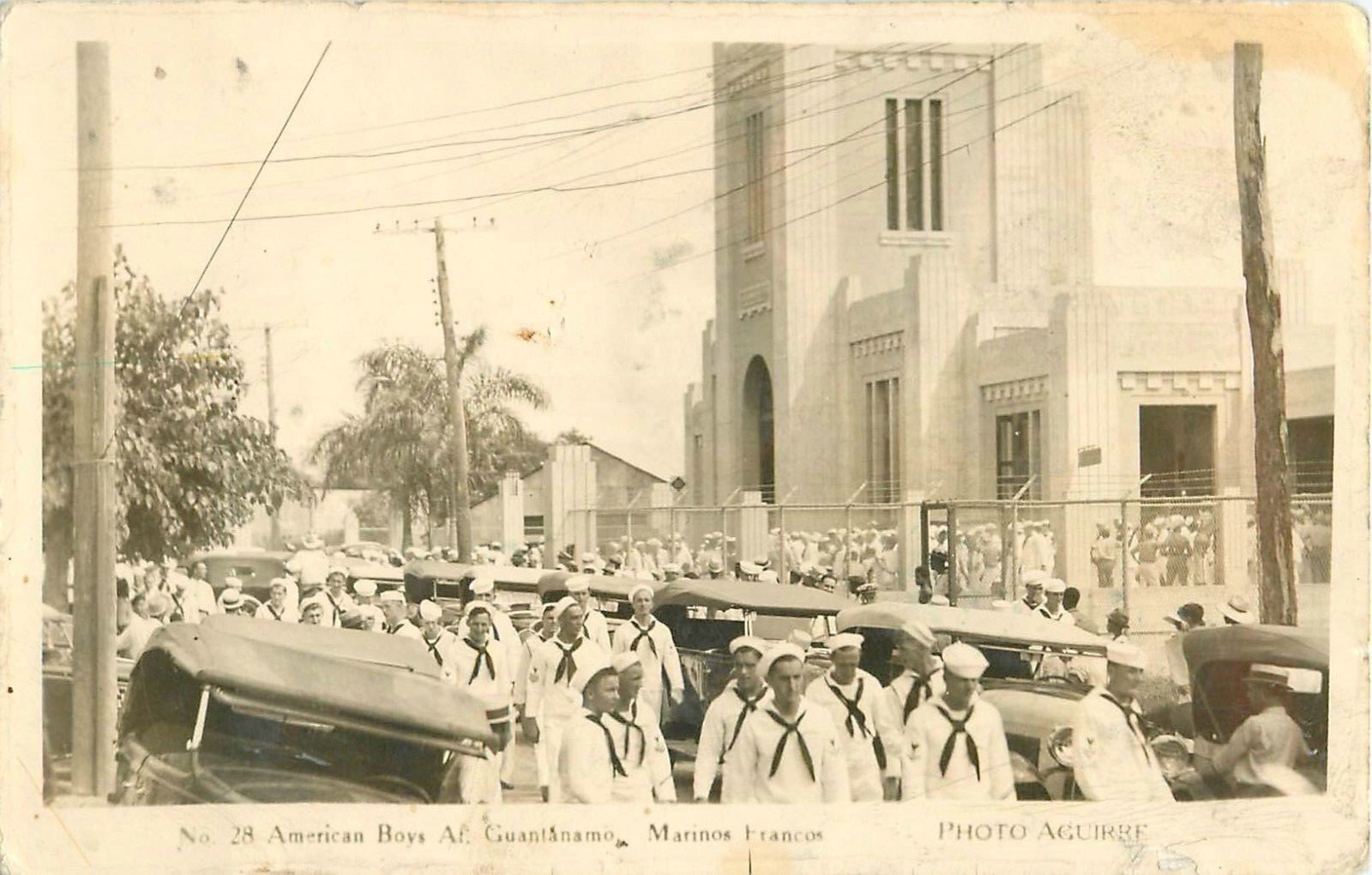 WW2 Era American Sailors At Guantanamo, Cuba Real Photo Postcard/RPPC ...