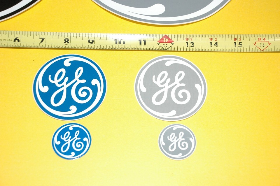 Authentic OEM GE Logo Sticker Decal Size GRAY 3" | eBay