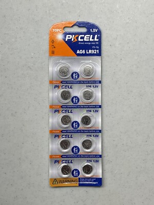 10 Pack AG6 LR920 SR920W 370 371A G6 SR69 BUTTON CELL BATTERY WATCH ...