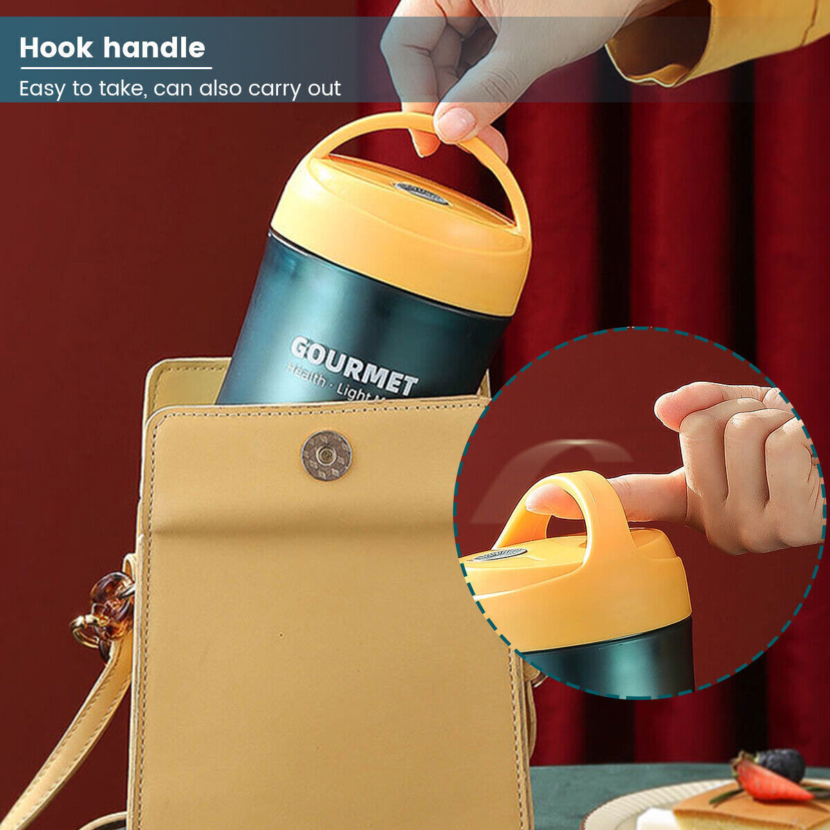 Stainless steel Thermos Flask Bottle Hot Food Lunch Vacuum Insulated ...