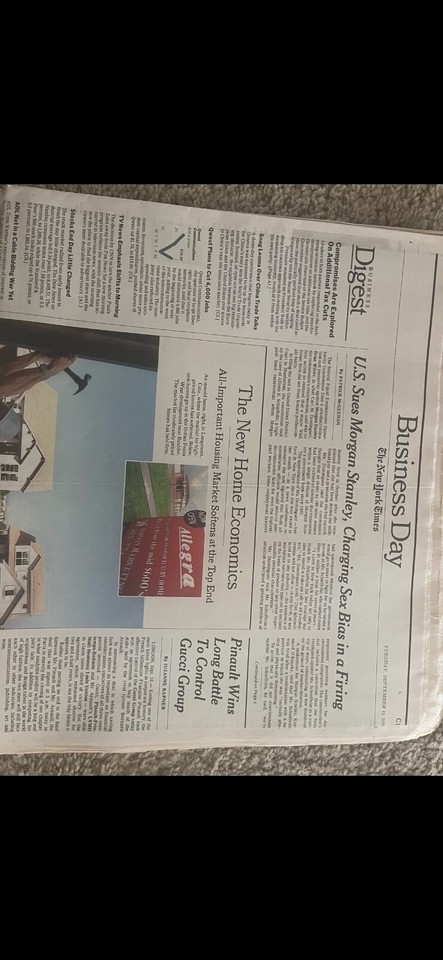 New York Times newspaper September 11, 2001 9/11 New York Times, VERY ...