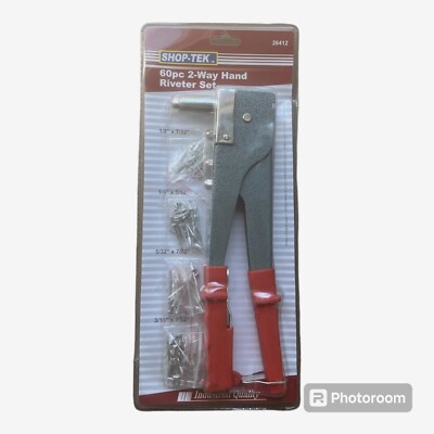 2 Way 60pc Gutter Pop Rivet Gun Hand Riveter Set Repair Tool, Heavy ...