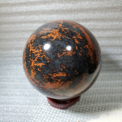 98mm Mexican volcanic glass obsidian crystal ball A gem to ward off ...