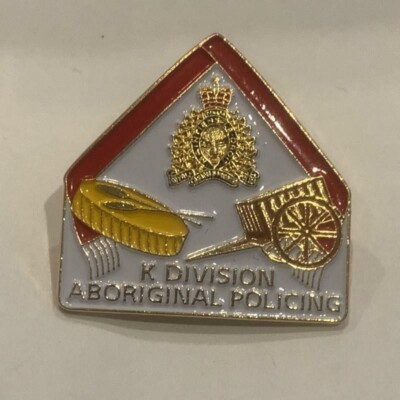 RCMP Police Badge Crest K Division Alberta Aboriginal Tribal Drum Cop ...