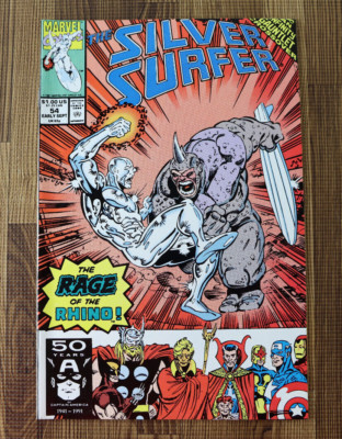 1991 Marvel Comics The Silver Surfer #54 Rage of Rhino VF/VF+ | eBay