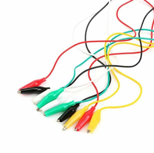 10PCS Alligator Clip Line Double-headed With Clip Cable Test Wire 50CM ...