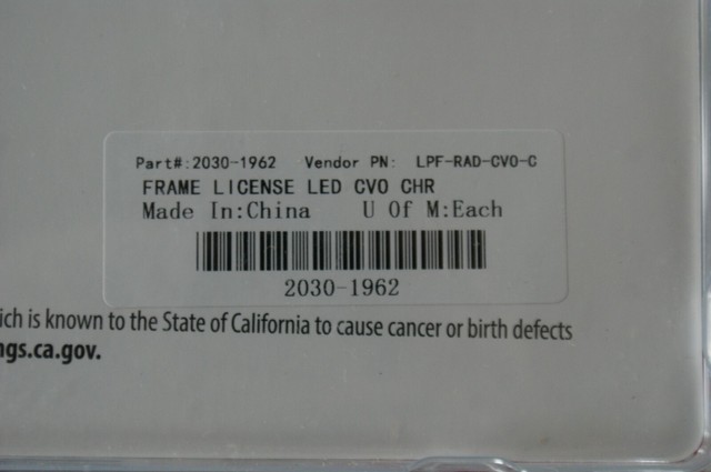 Custom Dynamics - LPF-RAD-CVO-C - Illuminated CVO License Plate Frame ...