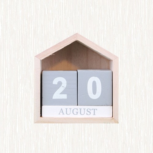 Date Display Calendar Block Daily Calendar Desktop Calendar Wooden ...