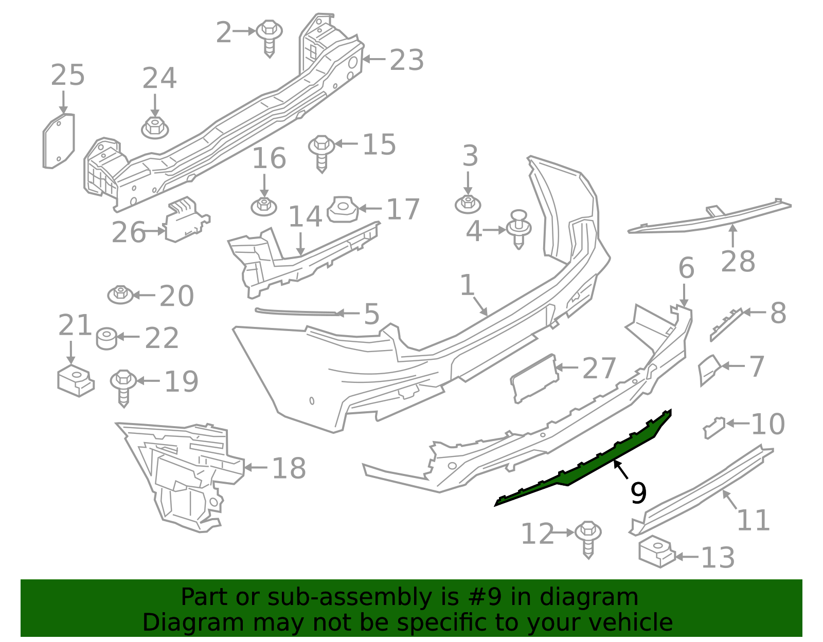 Genuine BMW X4 Series G02 Rear Bumper M Performance Grille Left ...