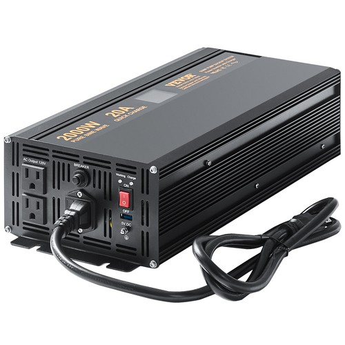 VEVOR 2000W Sump Pump Battery Backup System Inverter LCD Emergency ...