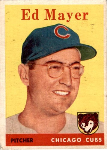 1958 Topps Baseball #461 Ed Mayer Chicago Cubs Vintage Original | eBay