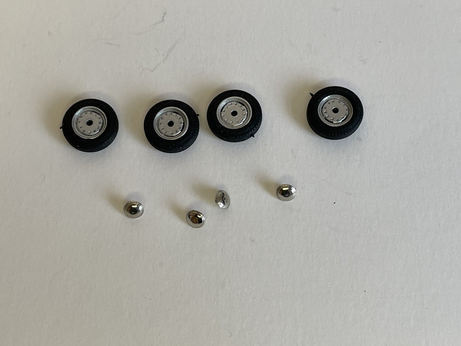 1:43 scale MG / Sprite wheels and hub caps extra detailing spare parts ...