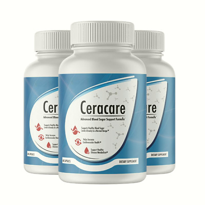 3-Pack Ceracare Blood Support for Energy and Weight Management - 180 ...