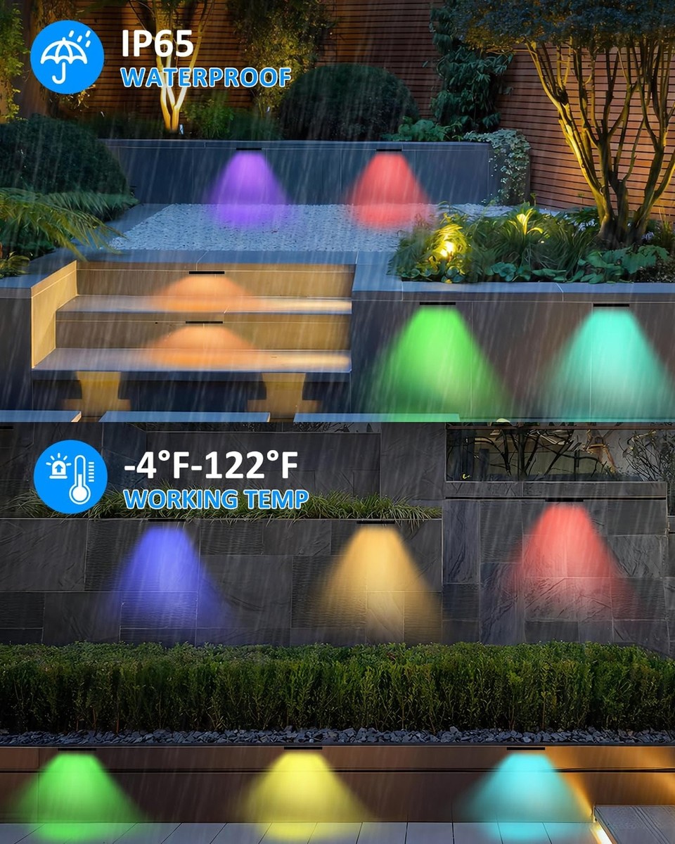 Smart RGB Landscape Lighting ASD LED 4 Inch Retaining Wall Lights - 2W ...