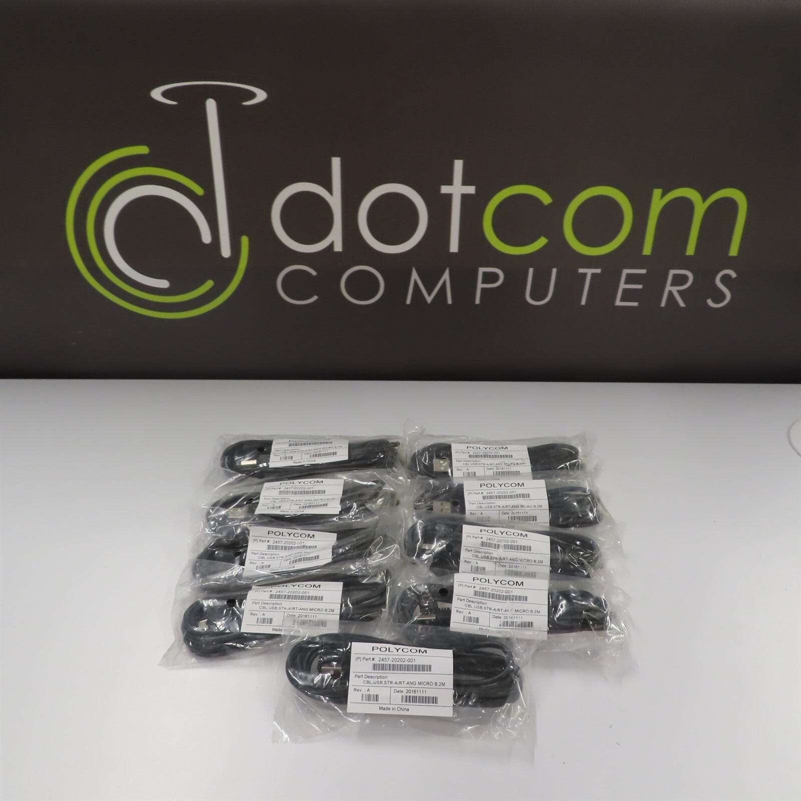 Polycom Lot of 9x CBL, USB, STR-A/RT-ANF MICRO B, 2M 2457-20202-001 Rev ...