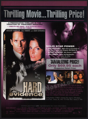 HARD EVIDENCE__Orig. 1996 Trade print AD_promo__JOAN SEVERANCE__GREGORY ...