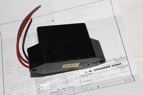 New Old Stock J W Speaker Corp. 12V 6306 Solid State Light Flasher ...