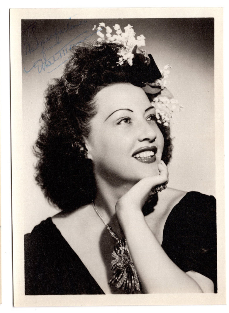 Ethel Merman Signed Photo 1930s / Autographed Actress & Singer | eBay