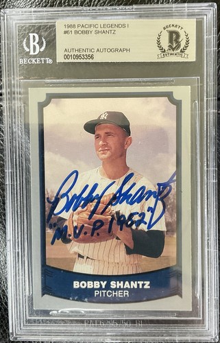 1988 Pacific Baseball Legends - Bobby Shantz #61 for sale online | eBay