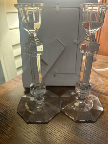 MVSL Val Saint Lambert 9.5” Crystal Candlesticks Set of 2 | eBay