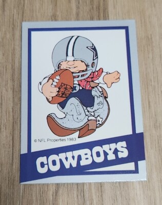 1983 NFL Properties Dallas Cowboy TEAM LOGO NFL HUDDLES Header Card ...