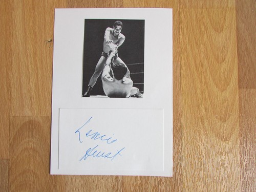 Lenny / Lennie HURST 1970's ITV Sport UK WRESTLING Legend HAND SIGNED ...