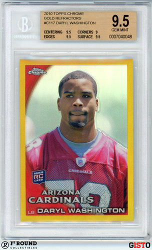 2010 Topps Chrome - Daryl Washington #C117 Gold Refractor /50 (RC) for ...