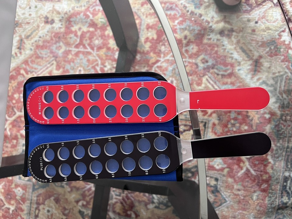 Retinoscopy Lens Rack Set with compass and cover. | eBay