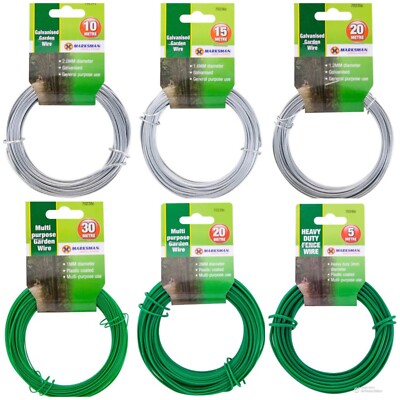 Multi Purpose Green Garden Wire & Galvanised Wire 1mm 1.2mm 2mm 3mm All ...
