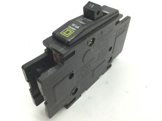 Square D QOU115 120/240VAC Circuit Breaker 1-Pole 15A, 10,000A ...