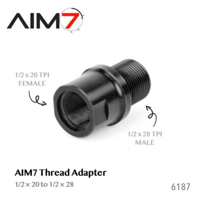 AIM7 Precision Thread Adapter - 1/2x20 to 1/2x28 -6187 | eBay