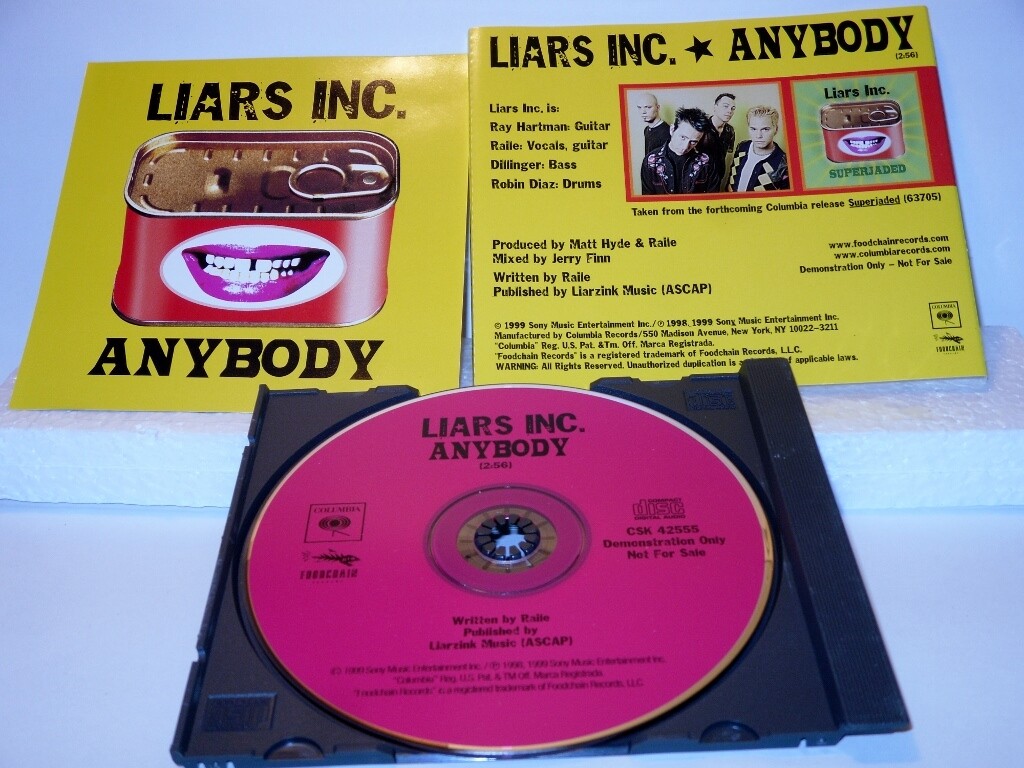Liars Inc. - Anybody Promotional ONLY CD Single - CSK 42 ** Free ...