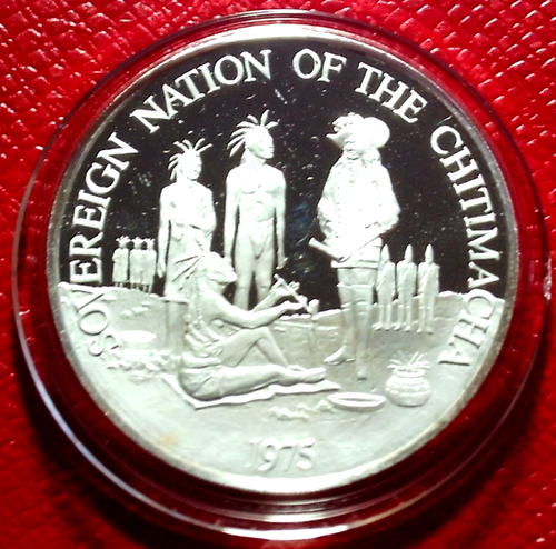 Sovereign Nation of The Chitimacha Tribe .999 Proof Silver Round w ...