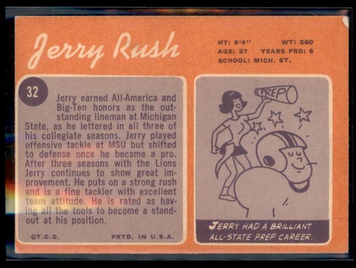1970 Topps #32 Jerry Rush (VG-VG+) | eBay