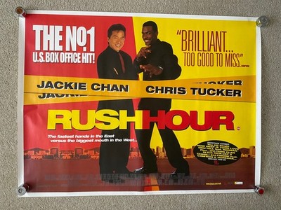 Rush Hour ORIGINAL UK Cinema Quad FILM POSTER 100cm x 76cm | eBay UK
