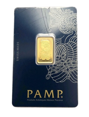 5 Gram Gold Bar - Pamp Suisse Lady Fortuna - 5g Sealed In Assay Card ...