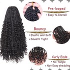Goddess Box Braids Crochet Hair 16 Inch Boho Box Braids 8 Packs Crochet ...