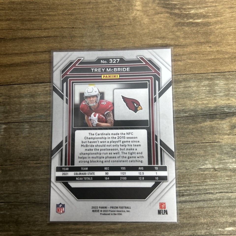 Rookie 2022 Panini Prizm #327 Trey McBride Silver | eBay