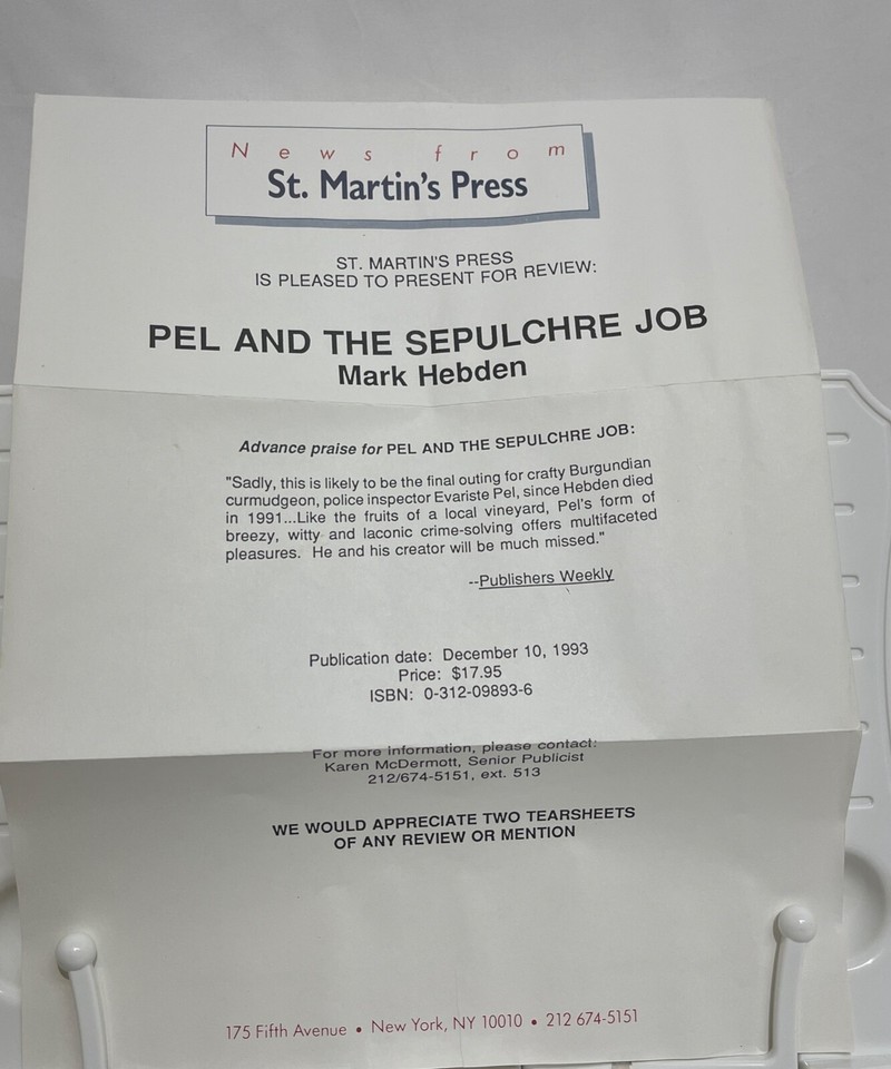 (Lot of 17) Complete Inspector Pell Series Books by Mark Hebden (VG+ ...