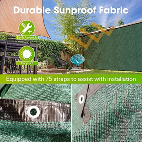 Green Fence Privacy Fencing Mesh Shade Net with For Outdoor Yard Garden ...