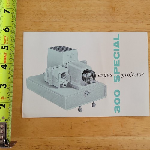 ARGUS 300 SPECIAL PROJECTOR MANUAL OLD VINTAGE 6 | eBay