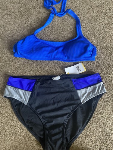 NWT Everlast Women’s Swim Bikini Bathing Suit Blue Large/14 | eBay