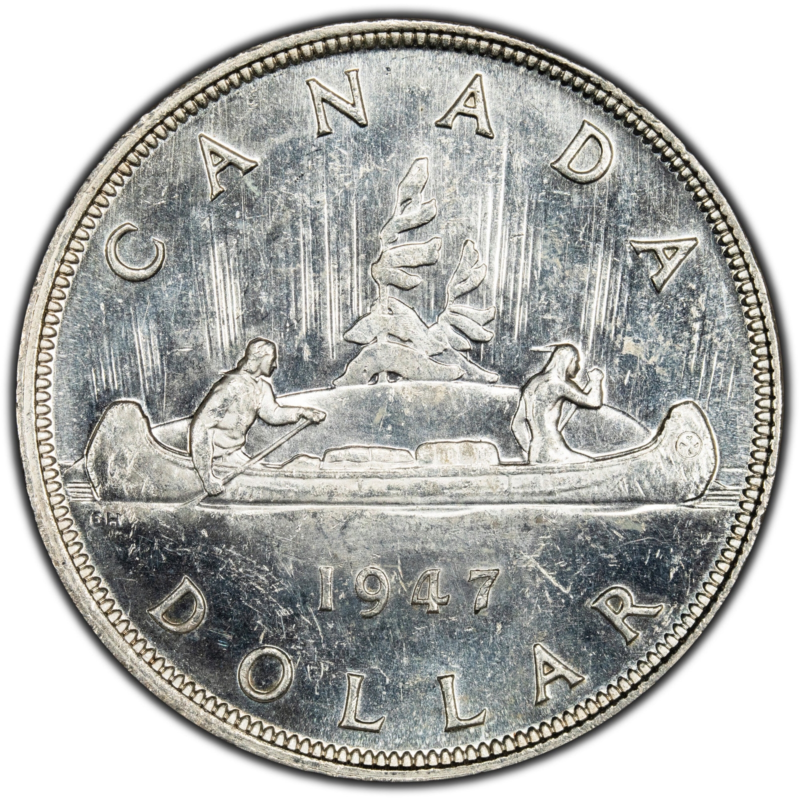 Canada 1947 Blunt 7 $1 Silver Dollar Coin - MS-62 | eBay