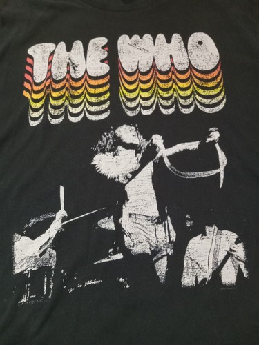 Vintage XL The Who Live Concert Black T-Shirt Shirt Roger Daltrey Pete ...