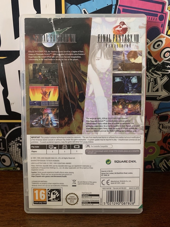 Final Fantasy VII & Final Fantasy VIII Remastered Twin Pack (Nintendo ...