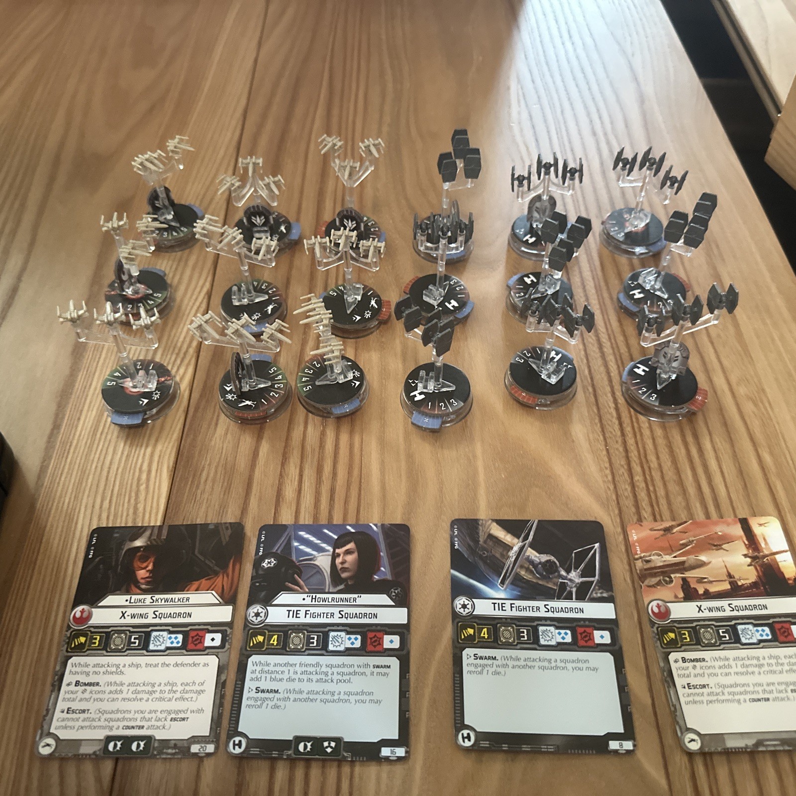 Star Wars: Armada - 3x Rebel X-Wing Squadrons + 2 X-Wing Squadron Cards ...