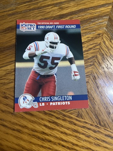 Chris Singleton 1990 Pro Set #676 New England Patriots Rookie Football ...