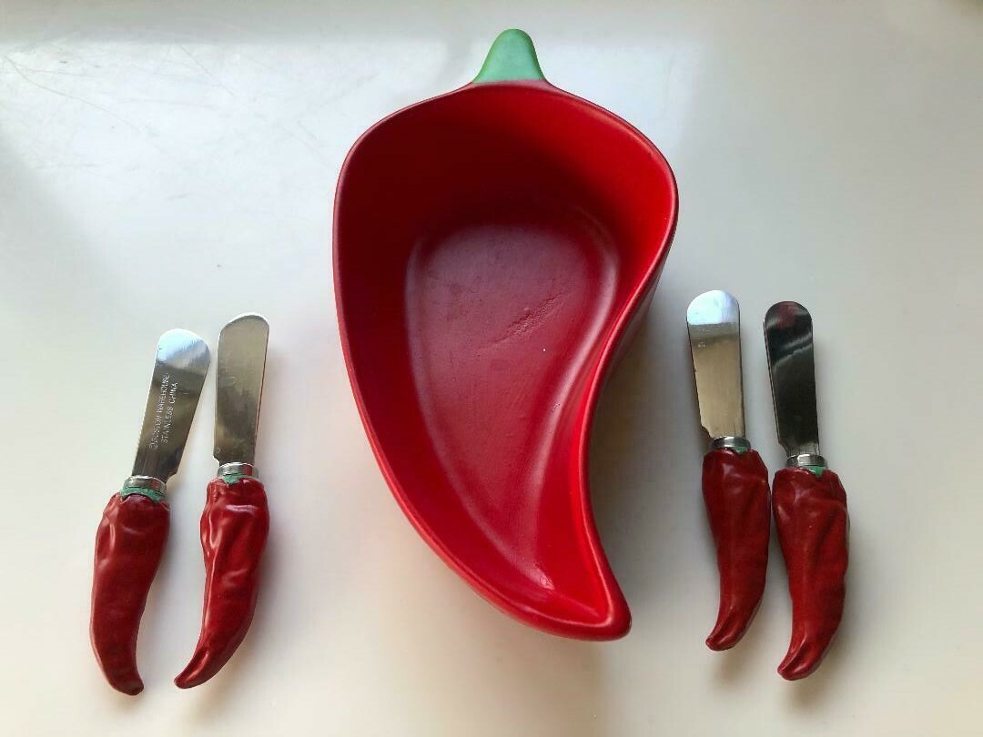 Dip Spreader Set with spreaders & dish-CUTE | eBay